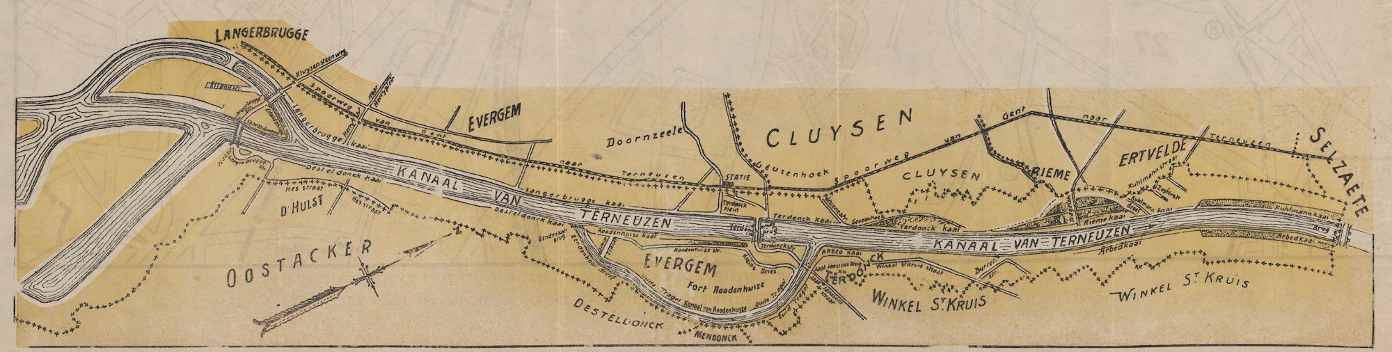 Afbeelding Kaart van de haven van Gent, c.1950 bekijken - Stad Gent